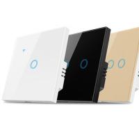 China UK EU 4 Gangs Touch Screen Smart Switch Panel Wireless Light Switch for sale
