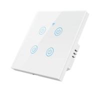 China Tuya Smart Switch Panel Wifi Smart Wall Touch Light Switch Glass Panel for sale