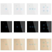 China Tuya Smart Switch Panel Wifi Smart Wall Touch Light Switch Glass Panel for sale