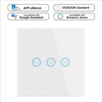 China EU UK WIFI Remote Control Wall Curtain Smart Switch Panel For Alexa Home for sale