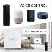China EU UK WIFI Remote Control Wall Curtain Smart Switch Panel For Alexa Home for sale