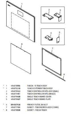 China ATM Spare Parts  15 INCH DISPLAY WITH TOUCHSCREEN  445-0740986 for sale