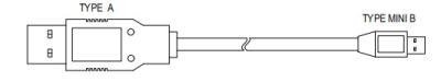 China ATM Spare Parts 009-0020704 CABLE USB TYPE A TO TYPE MINI B HIGH SPEED (480MBPS) 1500MM for sale