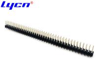China SMT Type 2 Row Pin Header Connectors PA6T UL94V-0 Black 2-60Pin for sale