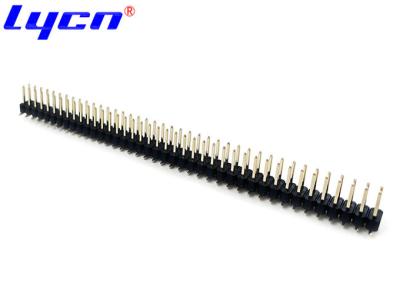 China SMT Type 2 Row Pin Header Connectors PA6T UL94V-0 Black 2-60Pin for sale