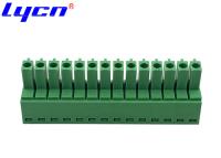 China 3.50mm Pluggable PCB Terminal Block Female Right Angle Type Opposite Without Ear for sale