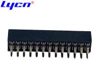 China Customized Female PCB Header Connector 1.27mm Pitch  80° Double Row PA6T for sale