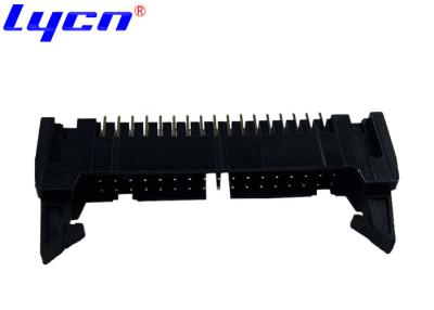 China Long Latch Black Header Connector 2.54mm UL94V-0 AU Sn Over Ni for sale