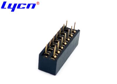China 1.27mm Pitch Female PCB Header Height 3.4mm With Minimum Holding Force 0.4KGF for sale