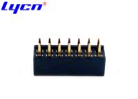 China 2.0mm DIP PA9T Gold Flash 2×7P Female Header Connector Phosphor Bronze for sale