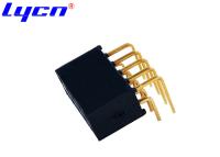 China Concave Bending Right Angle 2mm Female Header Black Insulation Gold Flash for sale