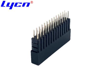 China 2.0mm Dual Row H=6.35 180°DIP ADD Housing Three Layer Insulator Current Rating 2.0 A for sale