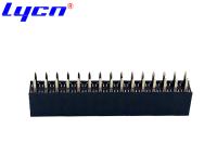 China Fire Resistance Double Row Connector 1.27mm Pitch LCP Black Female Pin Headers for sale