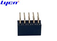 China Black Right Angle Header Connector Dual Row 2.54 Mm Female Header for sale