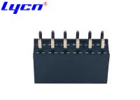 China 2.54mm Double Row 180°DIP H=11mm Female Header Connector Interpolation PA9T for sale