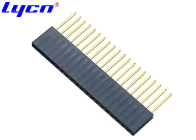 China 3.0 AMP 2.54 Mm Female Header Single Row Gold Tin Over Ni Plating for sale