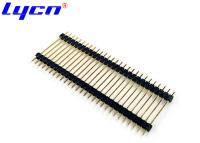 China 180 Degree Pin Header Connectors Black PA9T 2.0mm Pitch Dual Plastic Single Row for sale