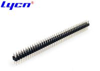 China 2.54mm Pitch Double Row Pin Header Connector Current Rating 3.0A for sale