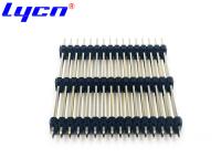 China DIP Male Pin Header Connectors 2.54 Mm Pitch Gold Flash Triple Plastic Bodies for sale