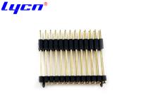 China 2.54mm Double Row Pin Header Connectors Straight DIP / SMT Type With Positioning for sale