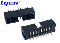 China Cable To Board Box Header Connector 2.54mm Pitch PA9T Plating Surface Treatment for sale