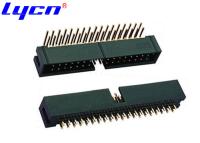 China 180 Degree DIP 2.54 Mm Box Header 90 Degree Bend 1000mΩ Min Resistance for sale