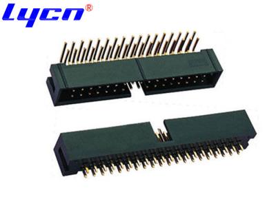 China 180 Degree DIP 2.54 Mm Box Header 90 Degree Bend 1000mΩ Min Resistance for sale