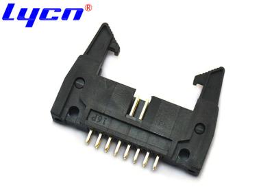 China Straight Latch Ejector Header 2.54mm Pitch DIP 3.0 AMP Brass Gold Flash for sale