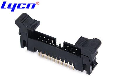 China Straight Black Ejector Header DIP 180 Degree PA9T 2.0mm Pitch With Gold Flash for sale