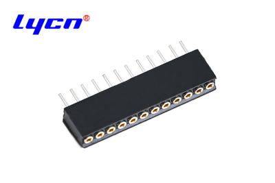 China 1.27 Mm Round Pin Header SIP Socket Machined Single Row 180° DIP for sale