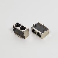 China High Standard RJ45 Network Connector Double Layer With LED Lamp Custom for sale