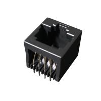 China Single Port RJ45 Network Connector 6P2C 180 Degree Rated Current 1.5A for sale