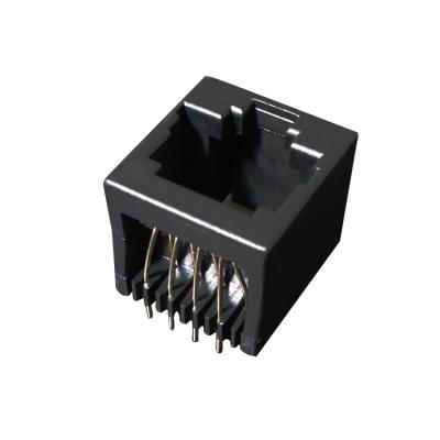 China Single Port RJ45 Network Connector 6P2C 180 Degree Rated Current 1.5A for sale