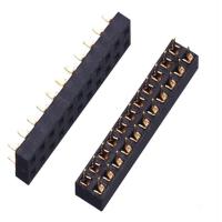 China SMT Type 2 Row Pin Header Connectors PA6T UL94V-0 Black 2-60Pin for sale