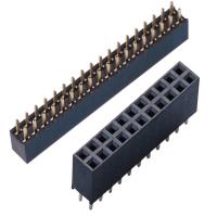 China Female Header Electrical Double Row Connector 2.54mm Pitch Current Rating 3.0AMP for sale