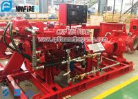 China Red Color End Suction Diesel Powered Fire Pump Set Pressures To 225 PSI for sale