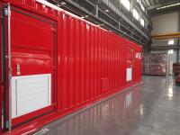 China 1500 GPM Horizontal Split Case Fire Pump Assembly 1E1D1J NFPA 20 Containerized Pump Room for sale