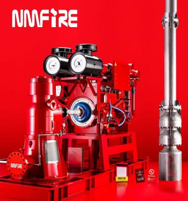 China High Efficiency Vertical Turbine Fire Pump with Flow 100–7500 GPM and Stainless Steel Shaft  UL FM NFPA20 Standard for sale
