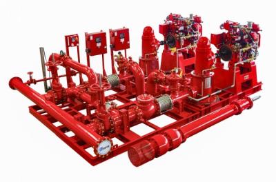 China Diesel Engine Driven Vertical Turbine Fire Pump Skid Mounted Package for sale