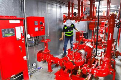 China UL / FM Listed Skid Mounted Fire Pump Package 289 Feet For Transportation Tunnels for sale