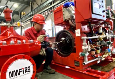 China Red Professional Fire Pump Diesel Engine 144KW With Water Cold Cooling for sale