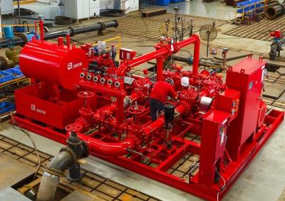 China 400GPM 100PSI Head Skid Mounted End Suction Fire Pump for sale