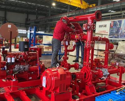 China 100GPM End Suction Skid Mounted Fire Pump With 400L Fuel Tank for sale