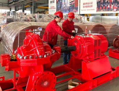 China 250 GPM @ 81m Electric Motor Driven End Suction Firefighting Pump Set for sale