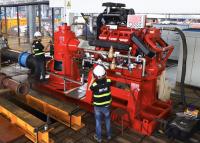 China 2 Stage Vertical Turbine Fire Pump / Diesel Fire Fighting Water Pump High Speed for sale