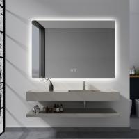 China Dimmable Wall Mounted Rectangular Bathroom Mirror with LED Light 100-240V for sale