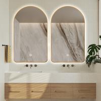 China Aluminum Alloy LED Framed Mirror Anti Fog IP44 Waterproof 110-240V for Bathroom Hotel for sale
