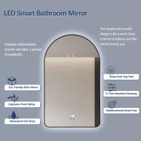 China Aluminum Alloy LED Framed Mirror Anti Fog IP44 Waterproof 110-240V for Bathroom Hotel for sale