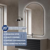 China Aluminum Alloy LED Framed Mirror Anti Fog IP44 Waterproof 110-240V for Bathroom Hotel for sale