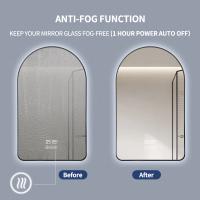 China Aluminum Alloy LED Framed Mirror Anti Fog IP44 Waterproof 110-240V for Bathroom Hotel for sale